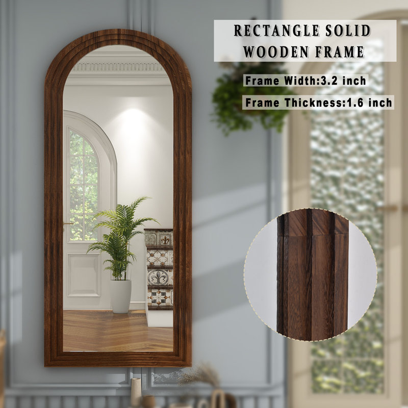 Millwood Pines Dala Solid Wood Arch Mirror & Reviews | Wayfair